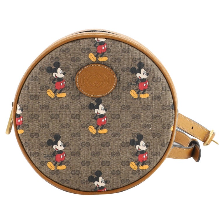 Gucci Disney Mickey Mouse Round Backpack Printed Mini GG Coated Canvas ...