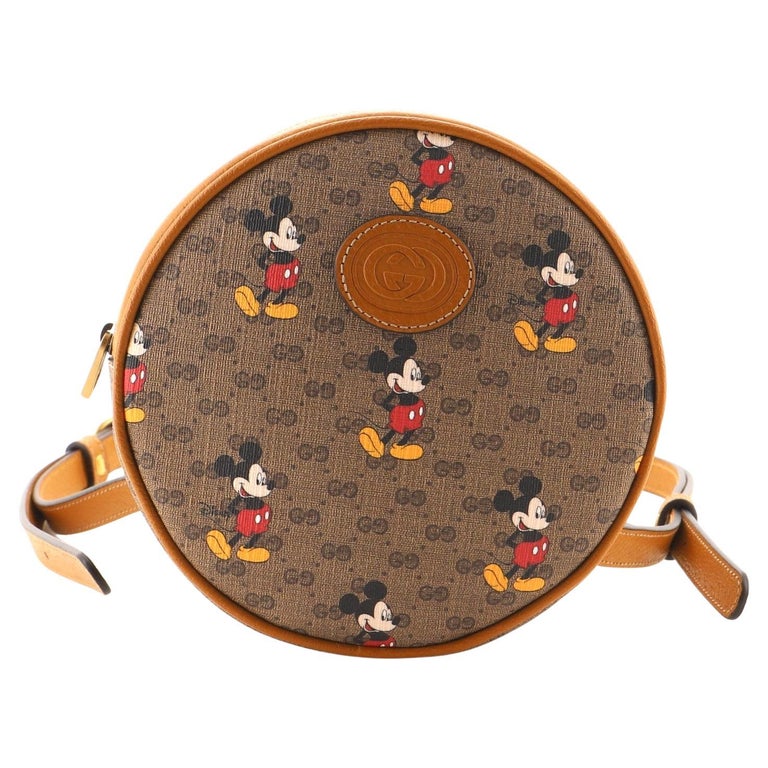 Gucci Disney Mickey Mouse Round Backpack Printed Mini GG Coated Canvas ...