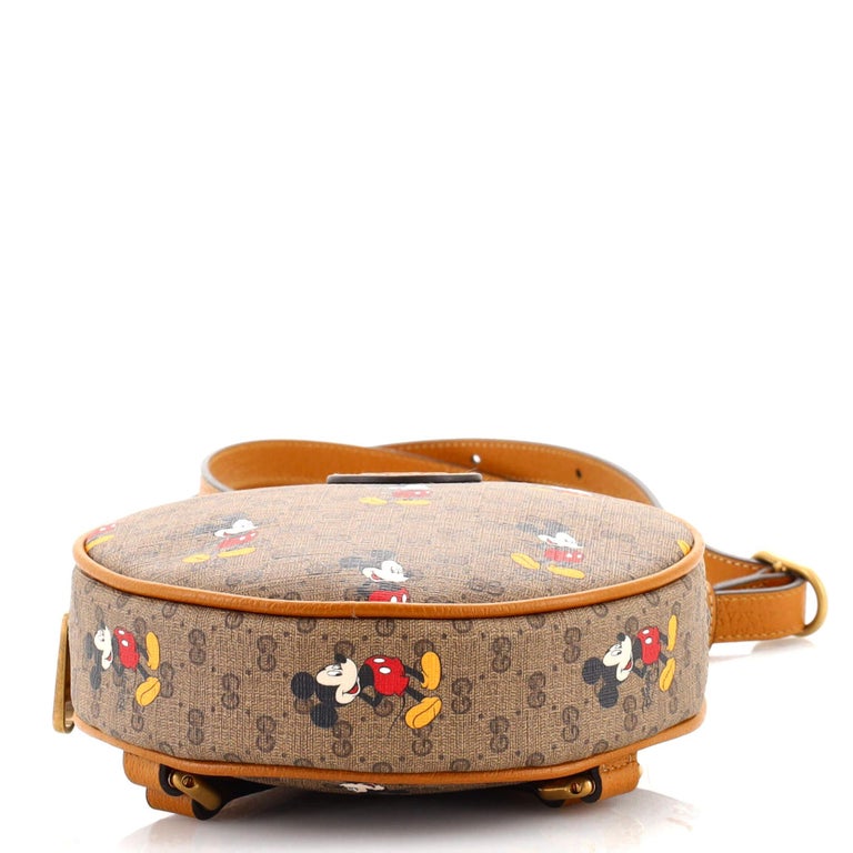 Gucci Disney Mickey Mouse Round Backpack Printed Mini GG Coated Canvas ...