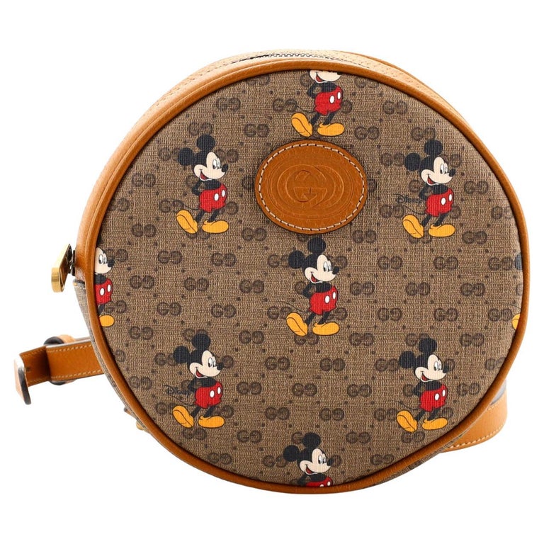 Gucci Disney Mickey Mouse Round Backpack Printed Mini GG Coated Canvas ...