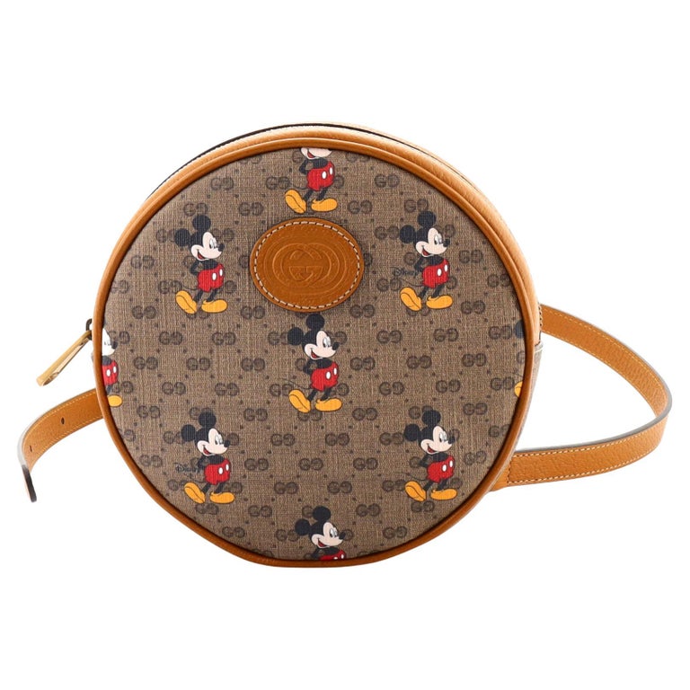 Gucci Disney Mickey Mouse Round Backpack Printed Mini GG Coated Canvas ...