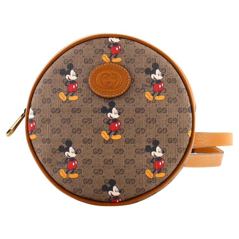 Gucci Disney Mickey Mouse Round Backpack Printed Mini GG Coated Canvas ...