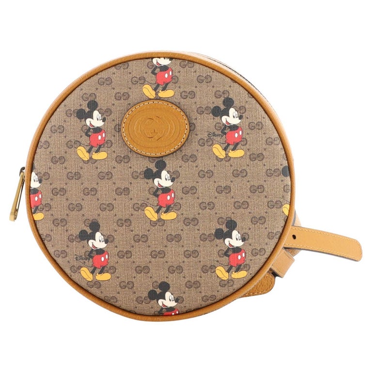 Gucci Disney Mickey Mouse Round Backpack Printed Mini GG Coated Canvas ...