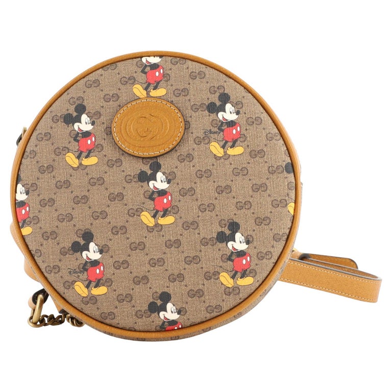 Gucci Disney Mickey Mouse Round Backpack Printed Mini GG Coated Canvas ...