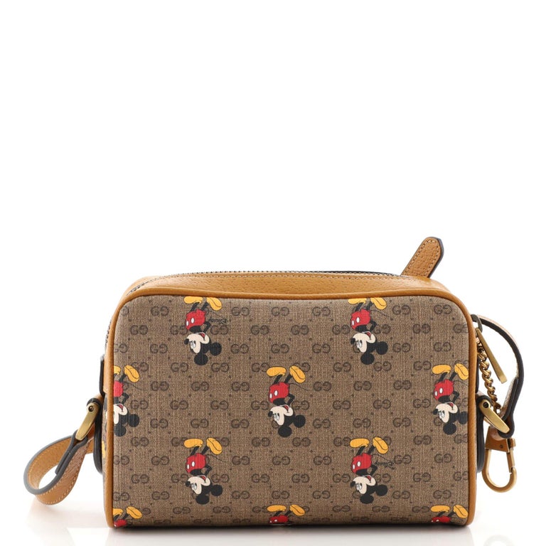 Gucci Disney Mickey Mouse Shoulder Bag (Outlet) Printed Mini GG Coated ...