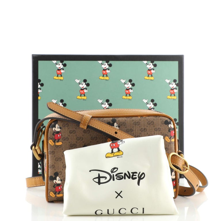 Gucci Disney Mickey Mouse Shoulder Bag Printed Mini GG Coated Canvas ...