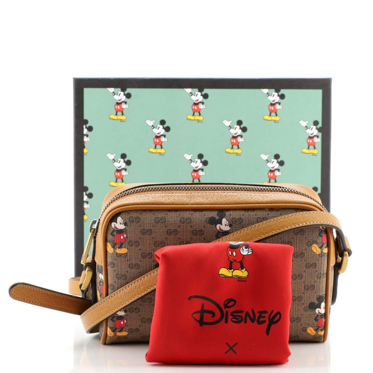 Gucci Disney Mickey Mouse Shoulder Bag Printed Mini GG Coated Canvas ...