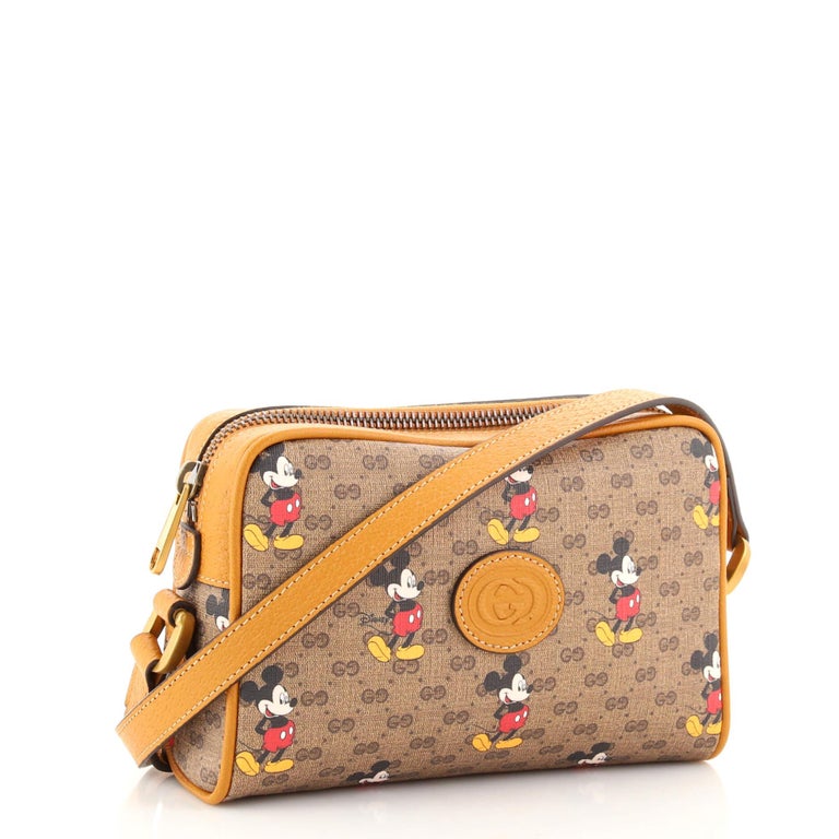 Gucci Disney Mickey Mouse Shoulder Bag Printed Mini GG Coated Canvas ...