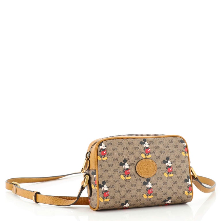 Gucci Disney Mickey Mouse Shoulder Bag Printed Mini GG Coated Canvas ...