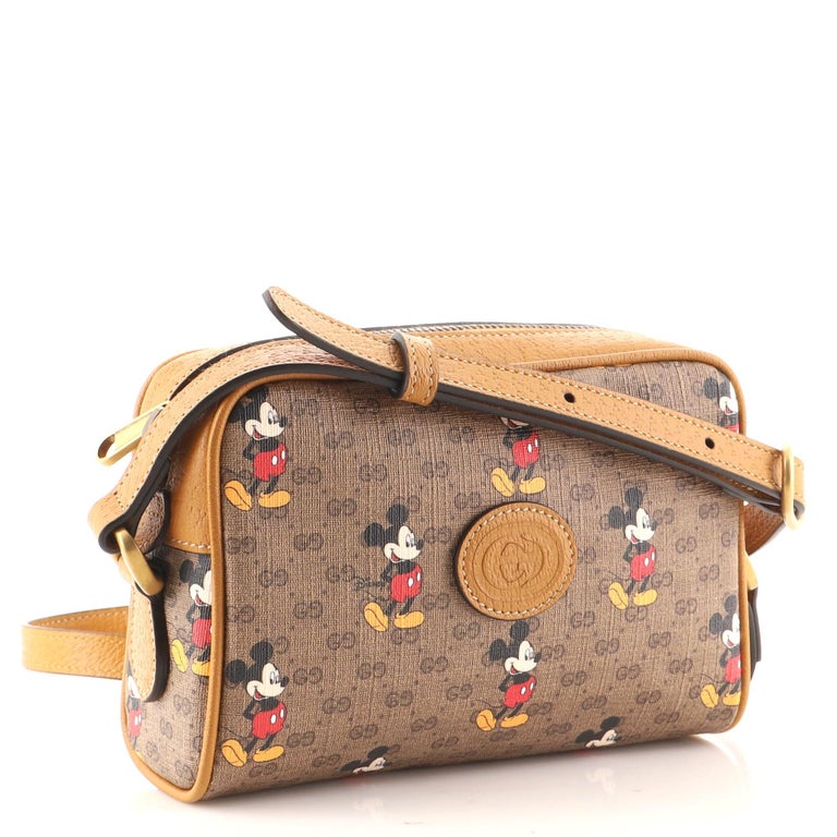 Gucci Disney Mickey Mouse Shoulder Bag Printed Mini GG Coated Canvas ...
