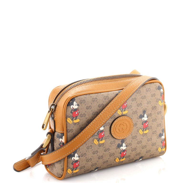 Gucci Disney Mickey Mouse Shoulder Bag Printed Mini GG Coated Canvas ...