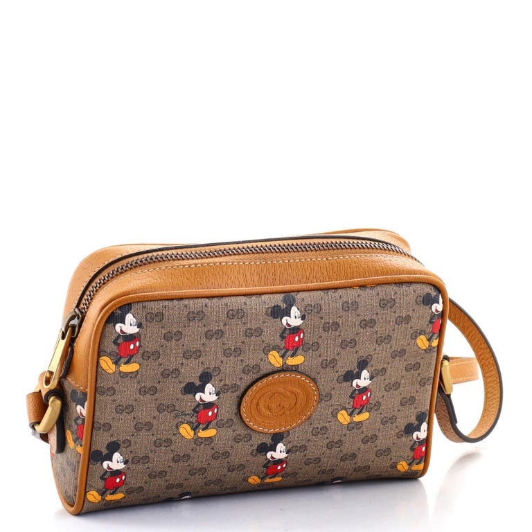 Gucci Disney Mickey Mouse Shoulder Bag Printed Mini GG Coated Canvas ...