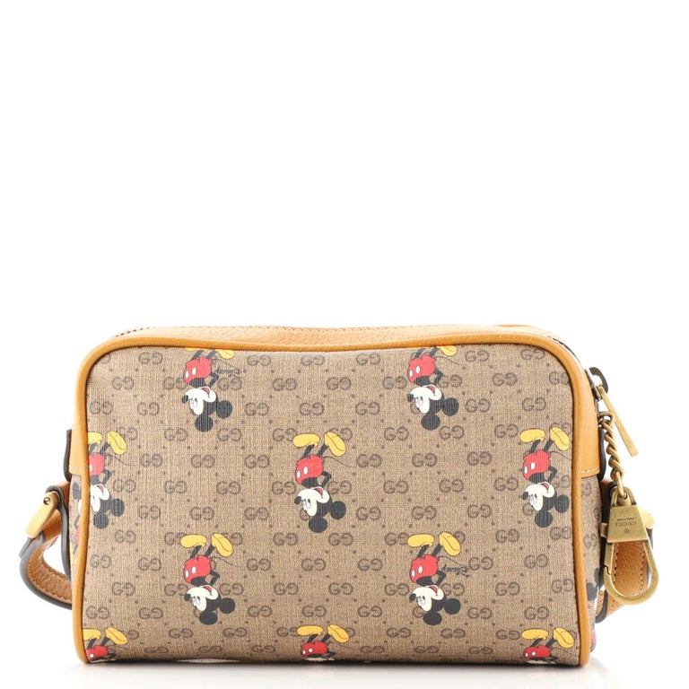 Gucci Disney Mickey Mouse Shoulder Bag Printed Mini GG Coated Canvas ...