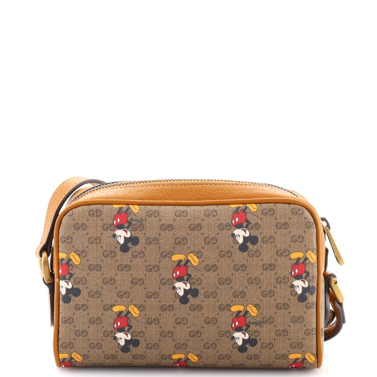 Gucci Disney Mickey Mouse Shoulder Bag Printed Mini GG Coated Canvas ...