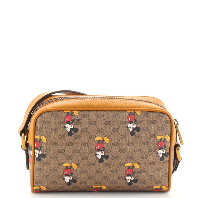 Gucci Disney Mickey Mouse Shoulder Bag Printed Mini GG Coated Canvas ...