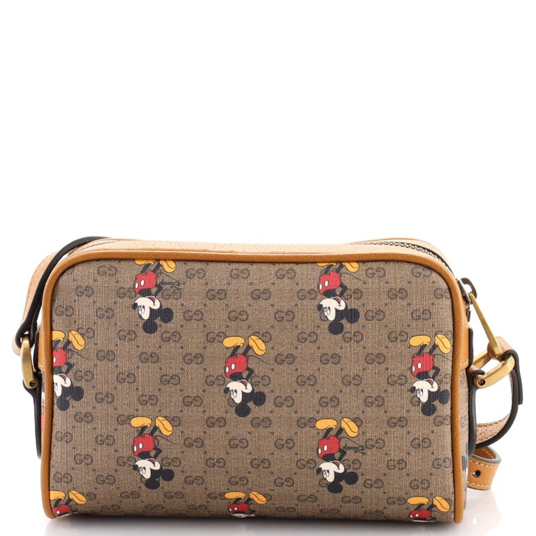 Gucci Disney Mickey Mouse Shoulder Bag Printed Mini GG Coated Canvas ...