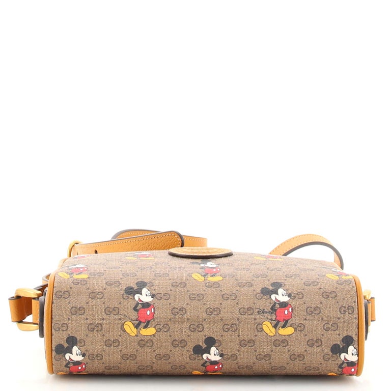 Gucci Disney Mickey Mouse Shoulder Bag Printed Mini GG Coated Canvas ...