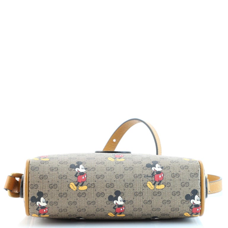 Gucci Disney Mickey Mouse Shoulder Bag Printed Mini GG Coated Canvas ...