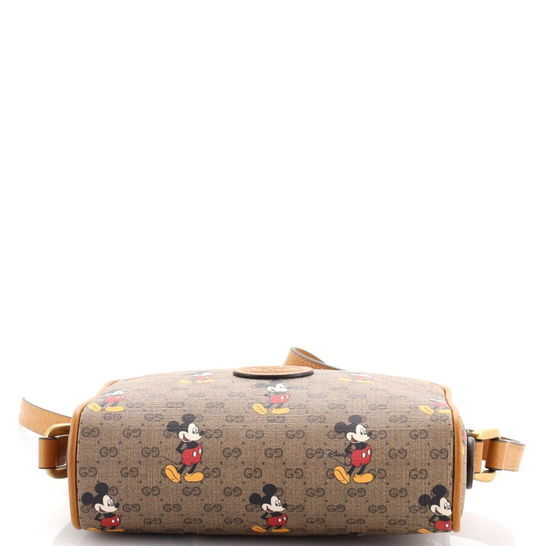Gucci Disney Mickey Mouse Shoulder Bag Printed Mini GG Coated Canvas ...