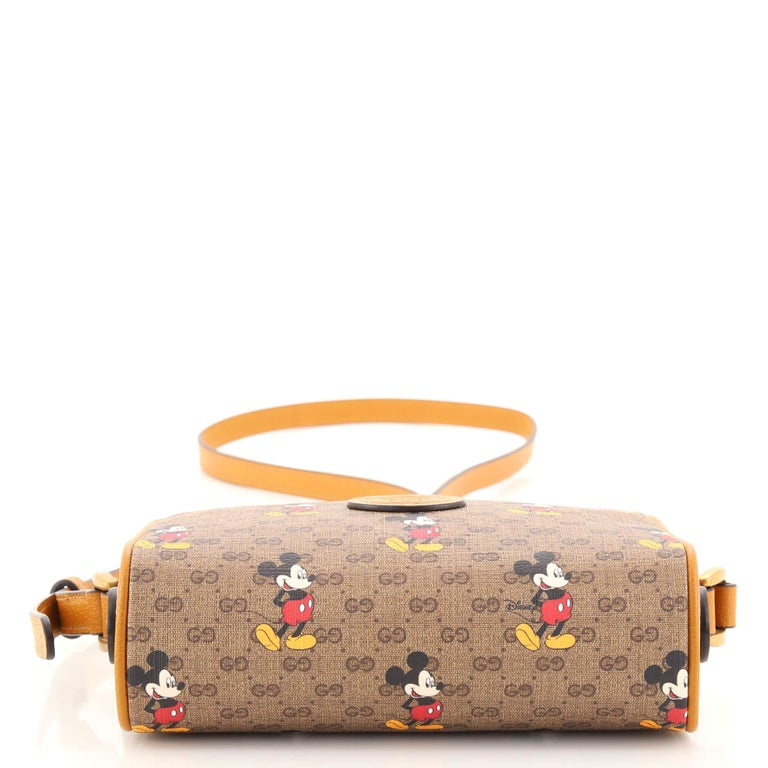 Gucci Disney Mickey Mouse Shoulder Bag Printed Mini GG Coated Canvas ...