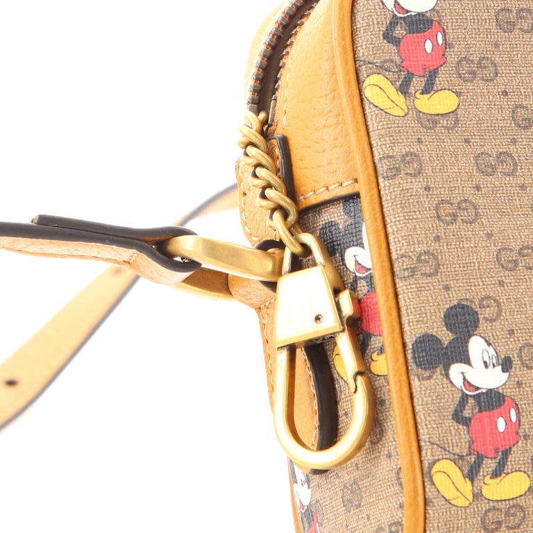 Gucci Disney Mickey Mouse Shoulder Bag Printed Mini GG Coated Canvas ...