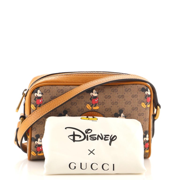 Gucci Disney Mickey Mouse Shoulder Bag Printed Mini GG Coated Canvas ...