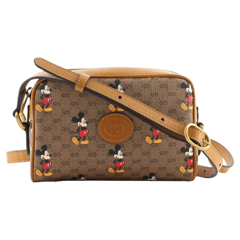 Gucci Disney Mickey Mouse Shoulder Bag Printed Mini GG Coated Canvas ...