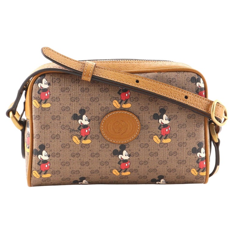 Gucci Disney Mickey Mouse Shoulder Bag Printed Mini GG Coated Canvas ...