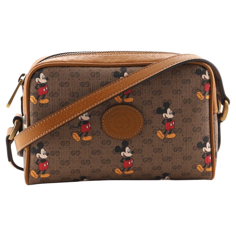 Gucci Disney Mickey Mouse Shoulder Bag Printed Mini GG Coated Canvas ...