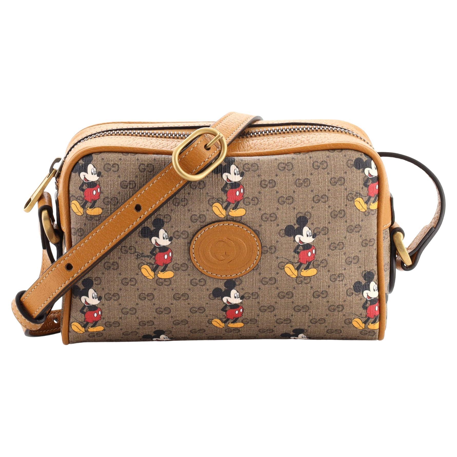 Gucci Disney Mickey Mouse Shoulder Bag Printed Mini GG Coated Canvas ...