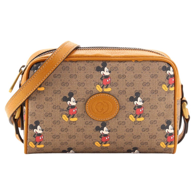 Gucci Disney Mickey Mouse Shoulder Bag Printed Mini GG Coated Canvas ...