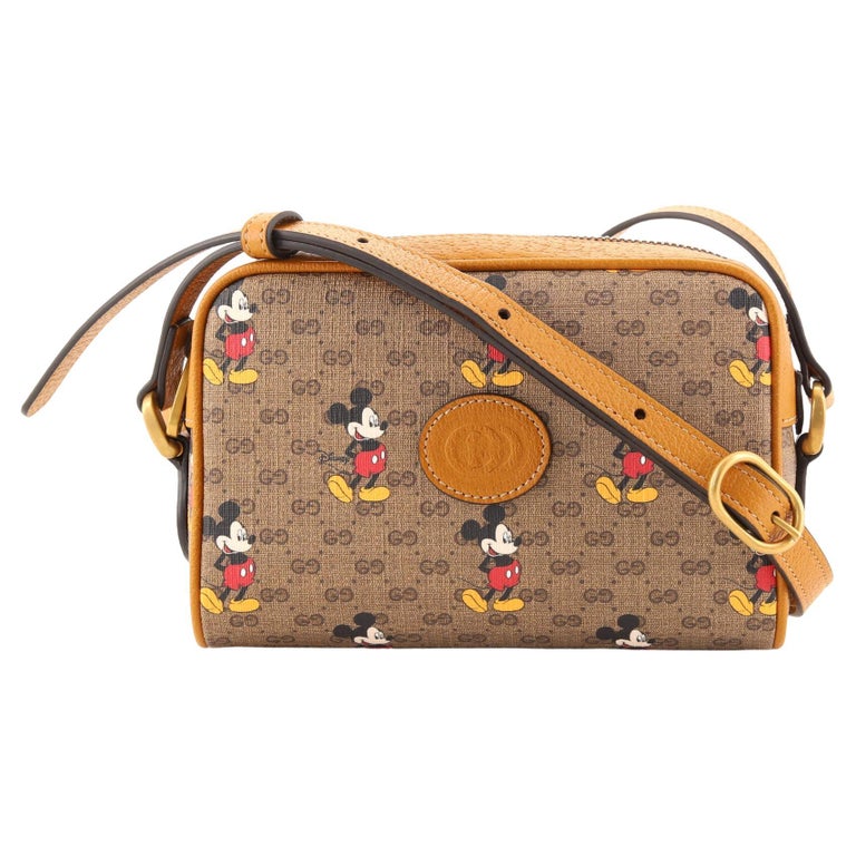 Gucci Disney Mickey Mouse Shoulder Bag Printed Mini GG Coated Canvas ...