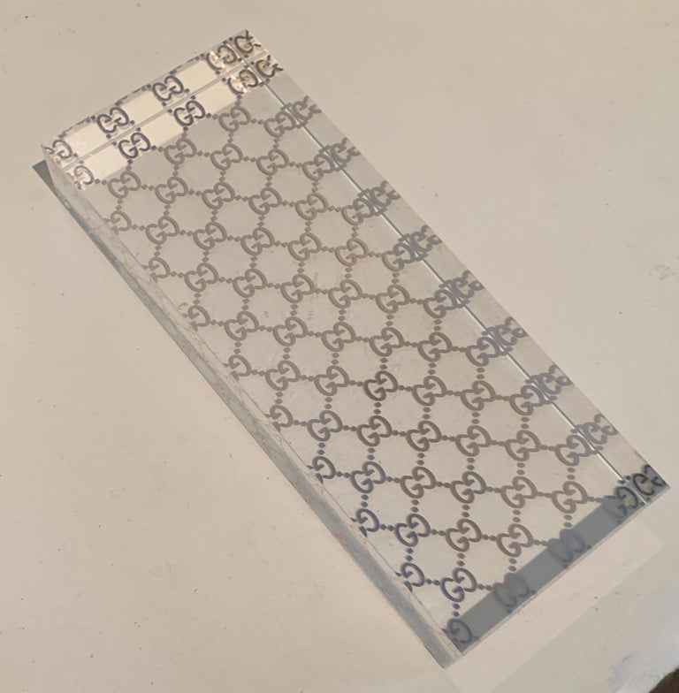 Gucci Display Stand in Solid Acrylic For Sale at 1stDibs