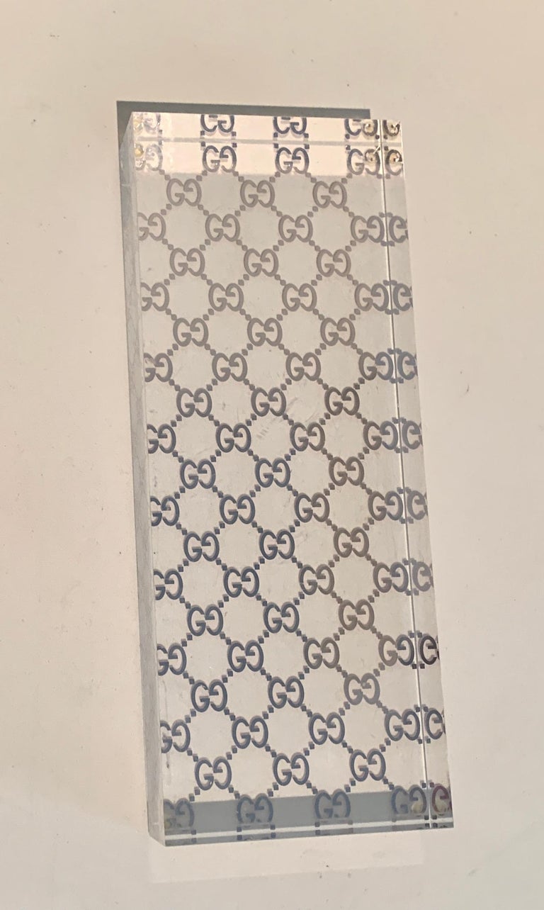 Gucci Display Stand in Solid Acrylic For Sale at 1stDibs