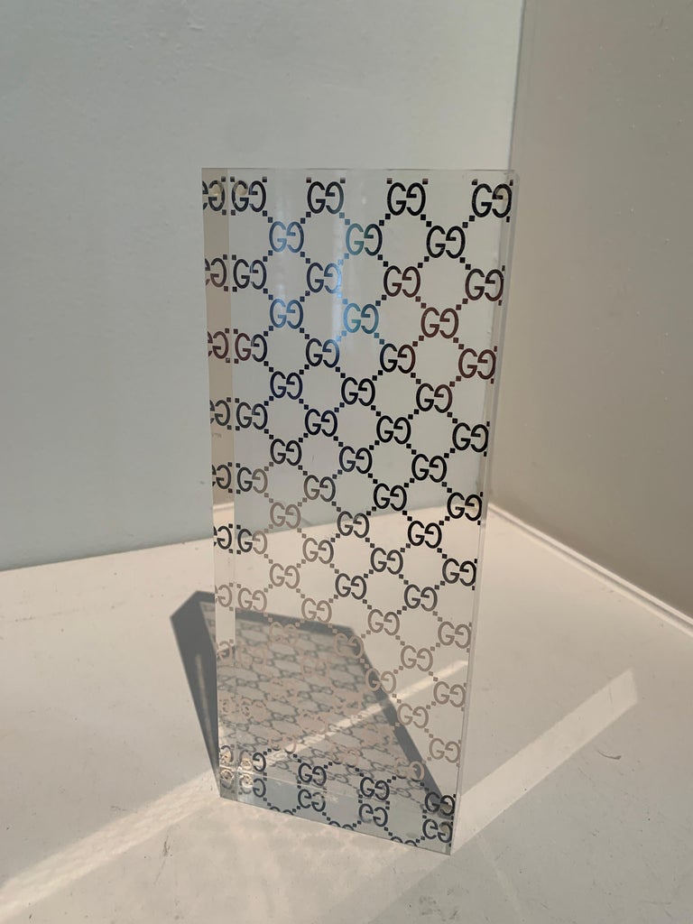 Gucci Display Stand in Solid Acrylic For Sale at 1stDibs