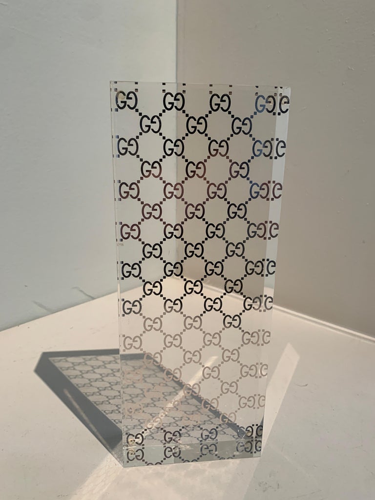 Gucci Display Stand in Solid Acrylic For Sale at 1stDibs