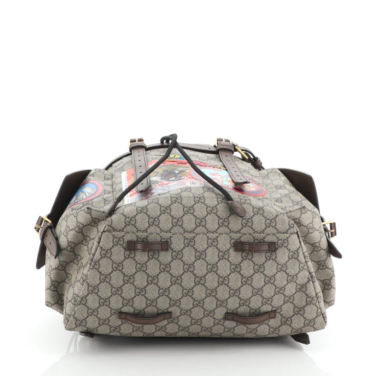 Gucci Donald Duck Soft Backpack GG Coated Canvas with Applique Large at ...