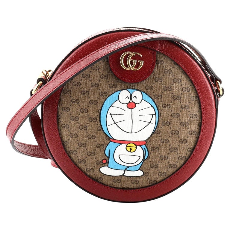 Gucci Doraemon Round Shoulder Bag Printed Mini GG Coated Canvas at 1stDibs