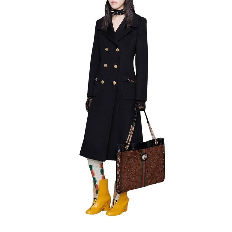 Gucci Double-breasted Mid-length Wool Coat IT42 at 1stDibs