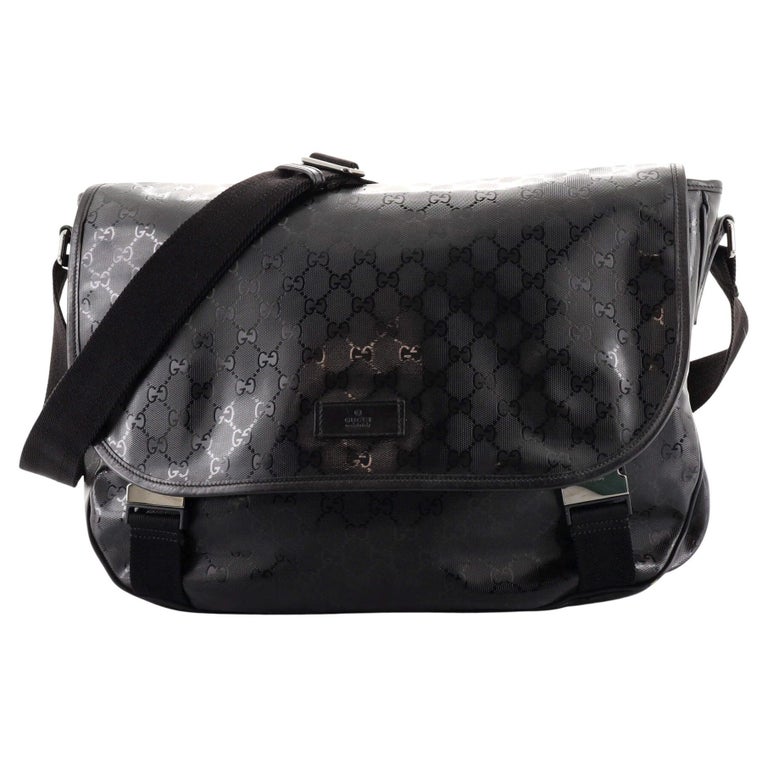 Gucci Double Buckle Messenger Bag GG Imprime Large at 1stDibs