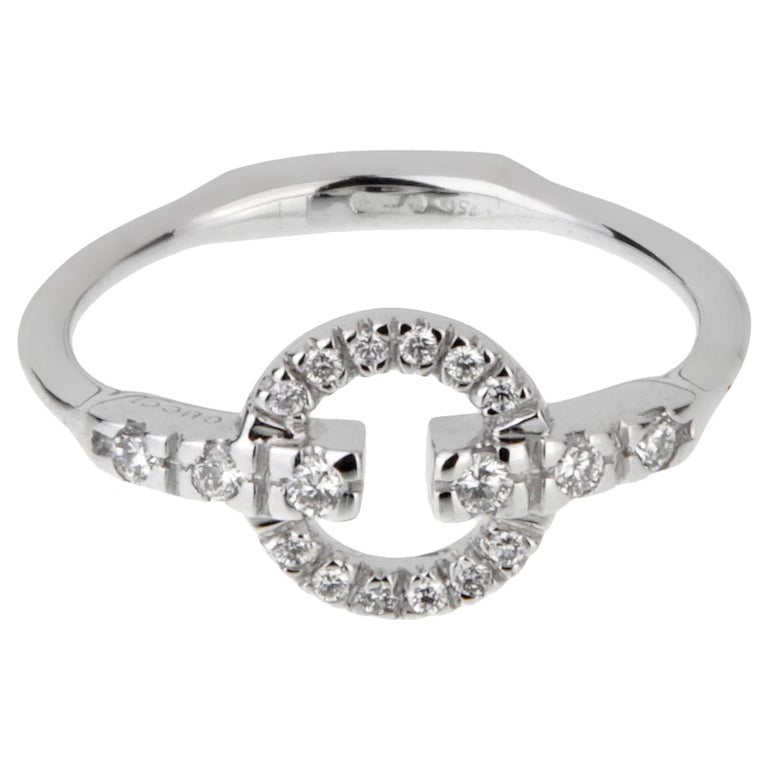 Gucci Double G Diamond White Gold Ring For Sale at 1stDibs | gucci ...