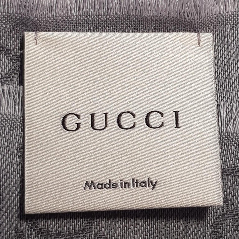 Gucci Dove Grey Monogram Print Scarf at 1stDibs | gucci monogram print ...