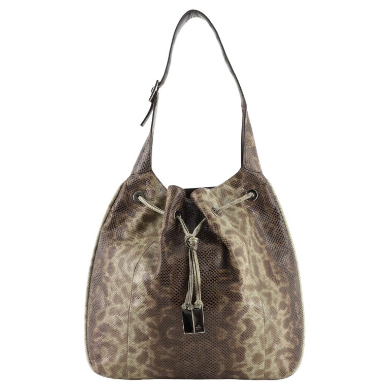 Gucci Drawstring Hobo (Outlet) Python Medium For Sale at 1stDibs