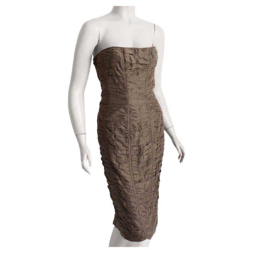 Bill Blass Evening Gown Ombre Metallic Emerald Sequins 70s Size 8 At