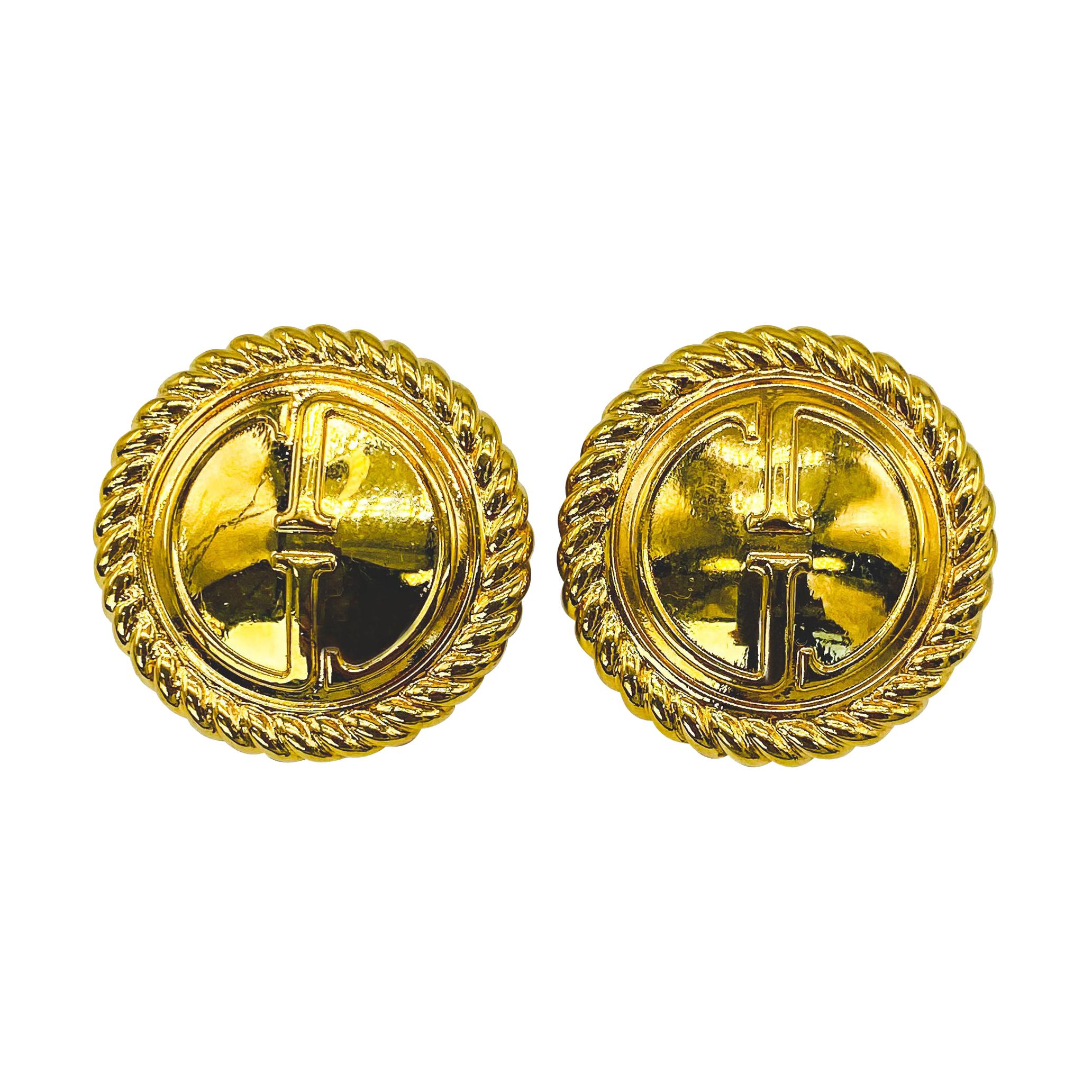 Gucci Diamond Gold Earrings at 1stDibs