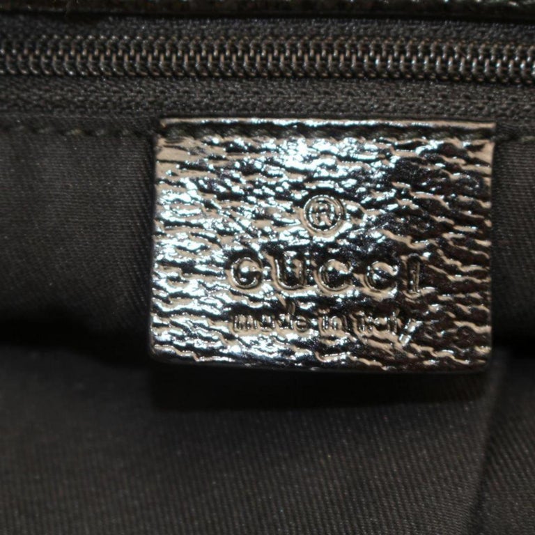 Gucci Eclipse Monogram Signature Shopper 869213 Black Canvas Tote For Sale at 1stDibs