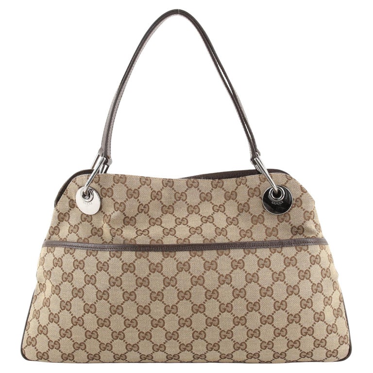 Gucci Eclipse Shoulder Bag GG Canvas Medium at 1stDibs