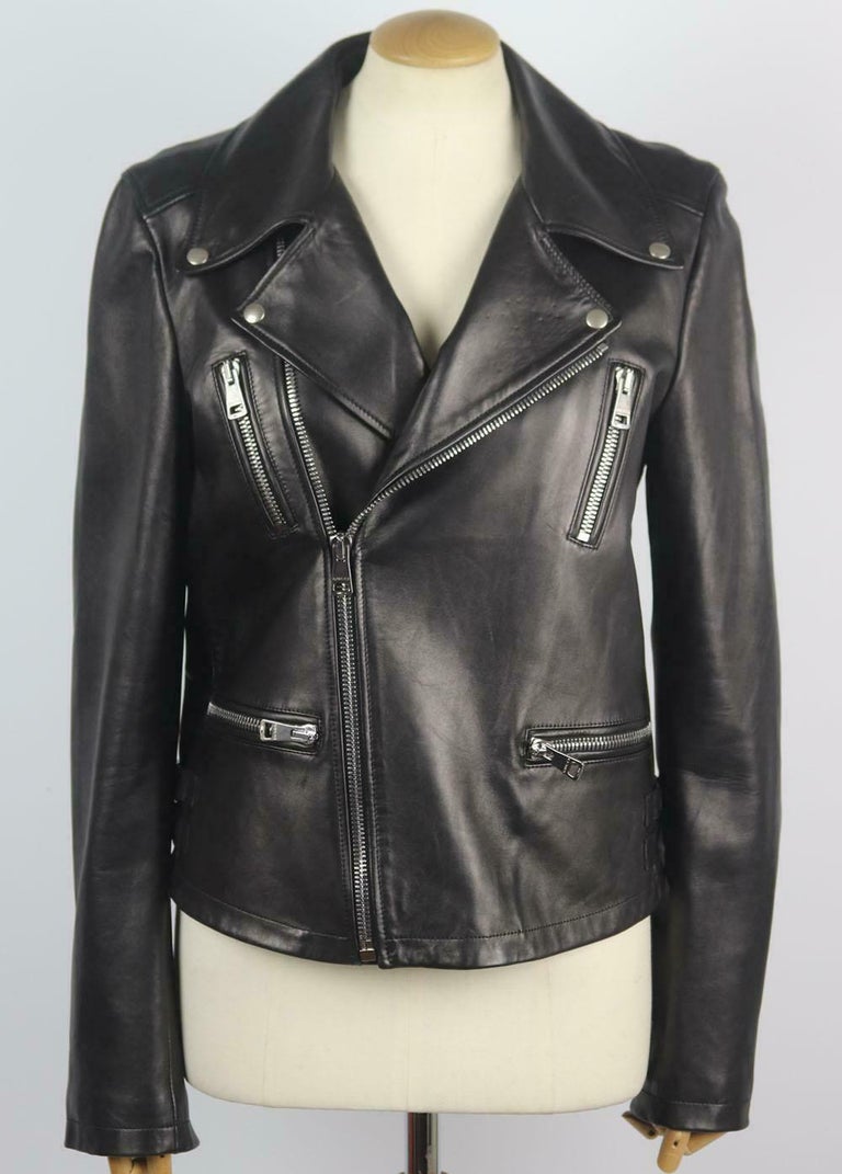 Gucci Embellished Biker Leather Jacket at 1stDibs