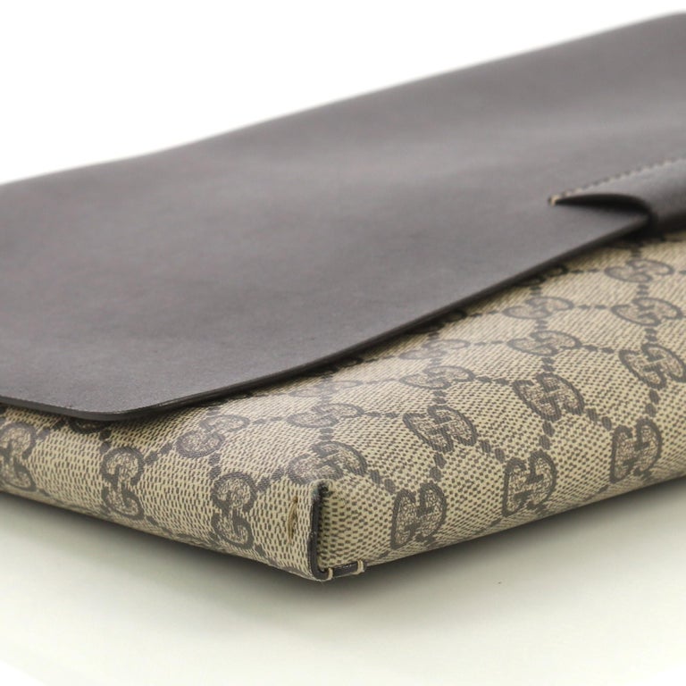 Gucci Envelope Clutch GG Canvas and Leather Large at 1stDibs