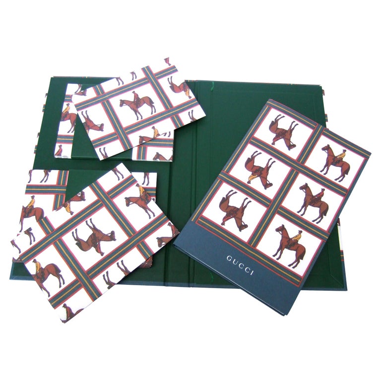 Gucci Equine Design Note Cards and Journal Book Stationery Set in Gucci ...